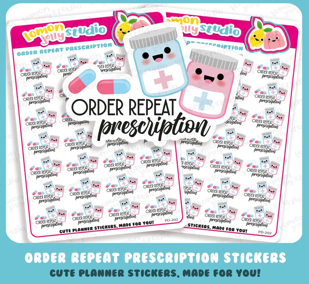 28 Cute Order Repeat Prescription/medicine/pills/tablets Planner ...