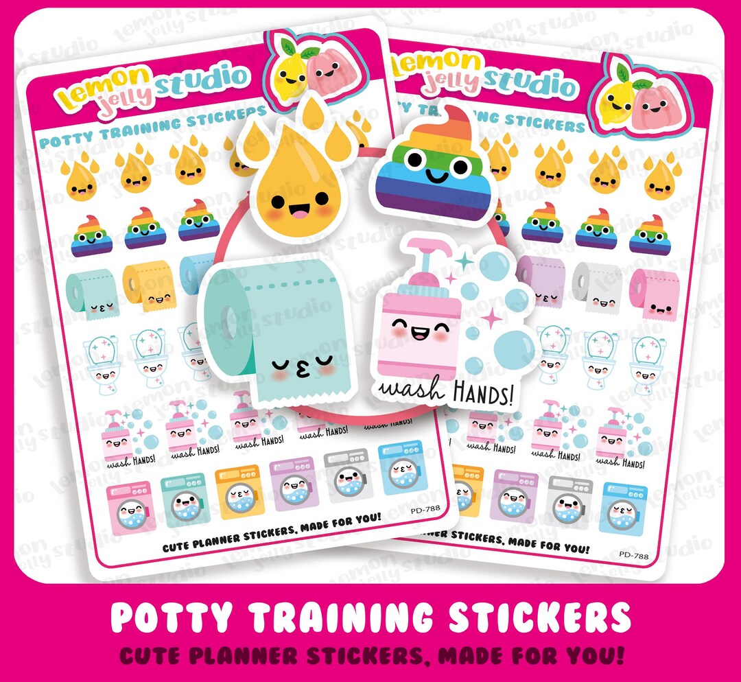 36 Cute Potty/toilet Training Planner Stickers - Etsy
