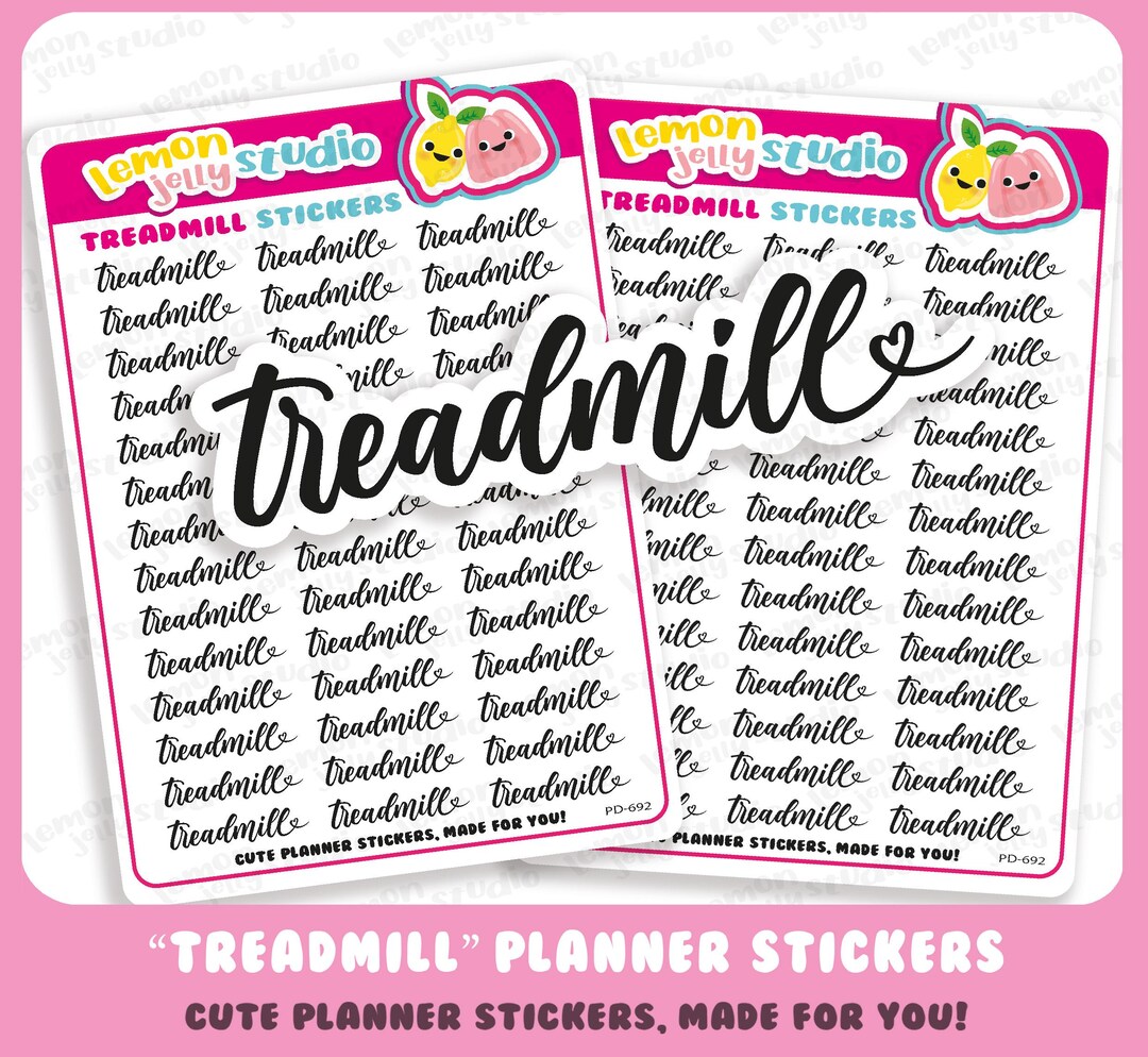 42 'treadmill' Words Fitness/workout/exercise Planner Stickers - Etsy