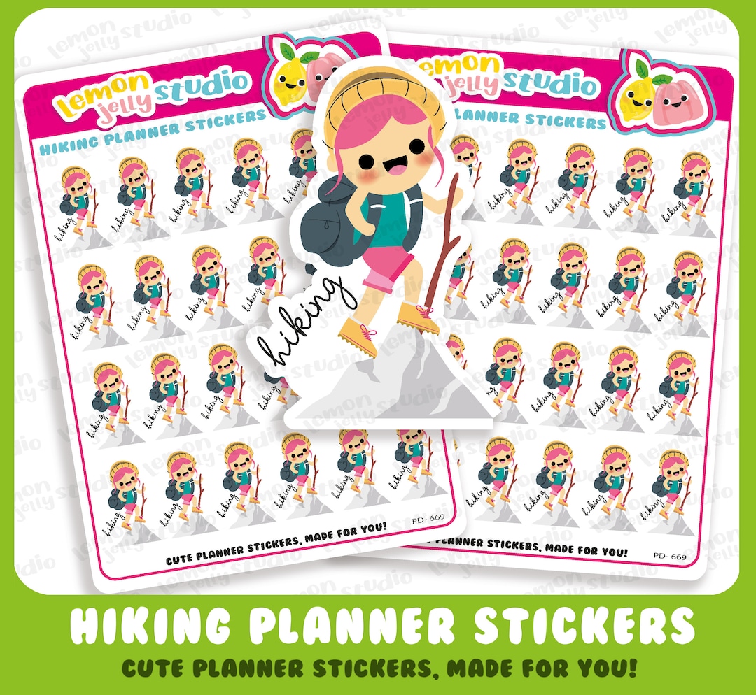24 Cute Hiking/walking/walk/rambling/trekking/outdoor Planner Stickers ...