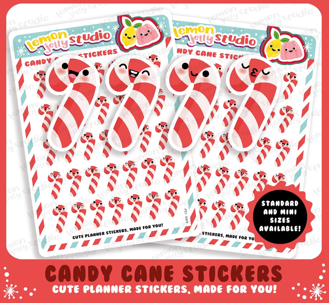35 Cute Candy Cane Planner Stickers - Etsy