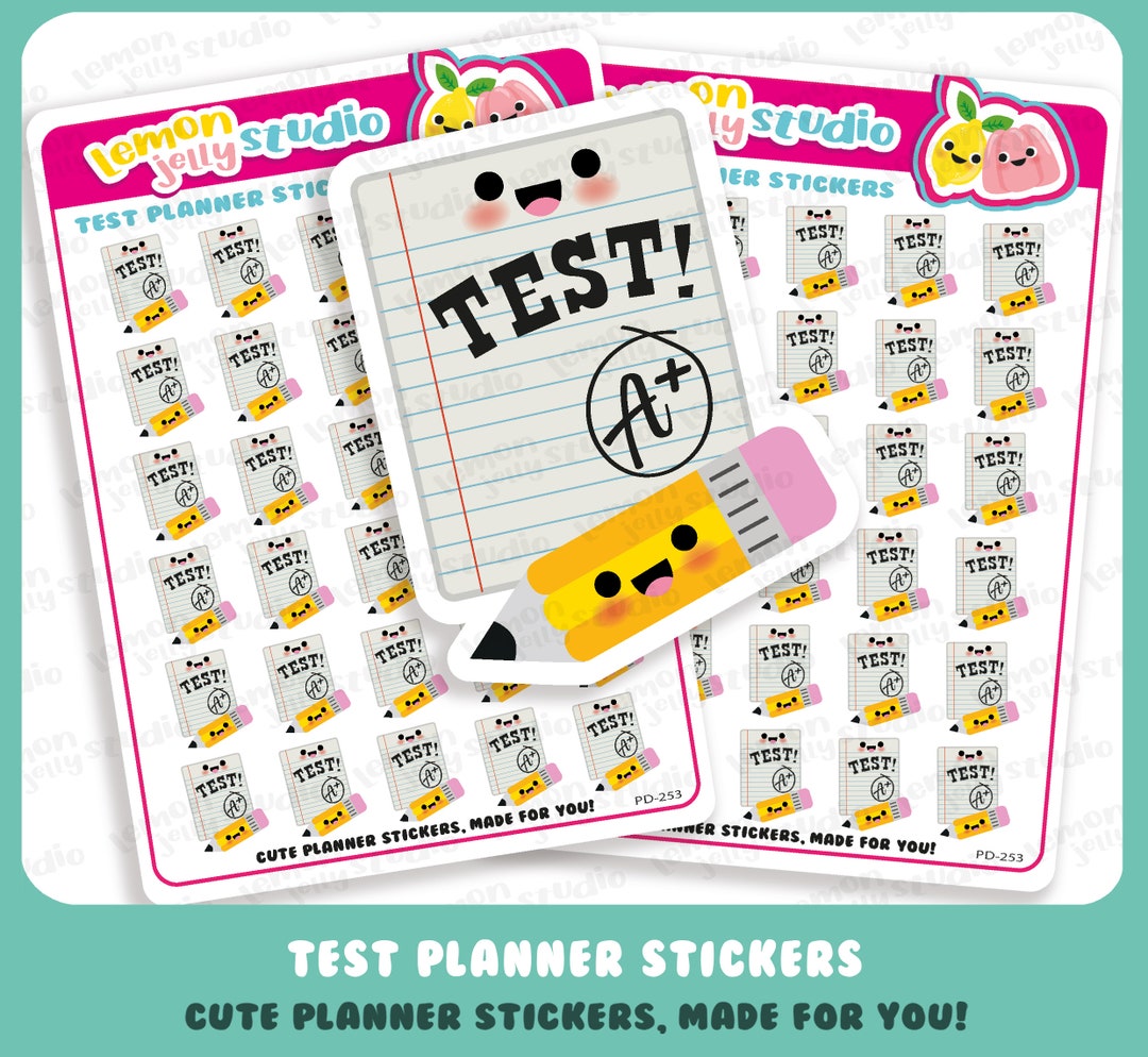 30 Cute Test/exam/college/university/school Planner Stickers - Etsy
