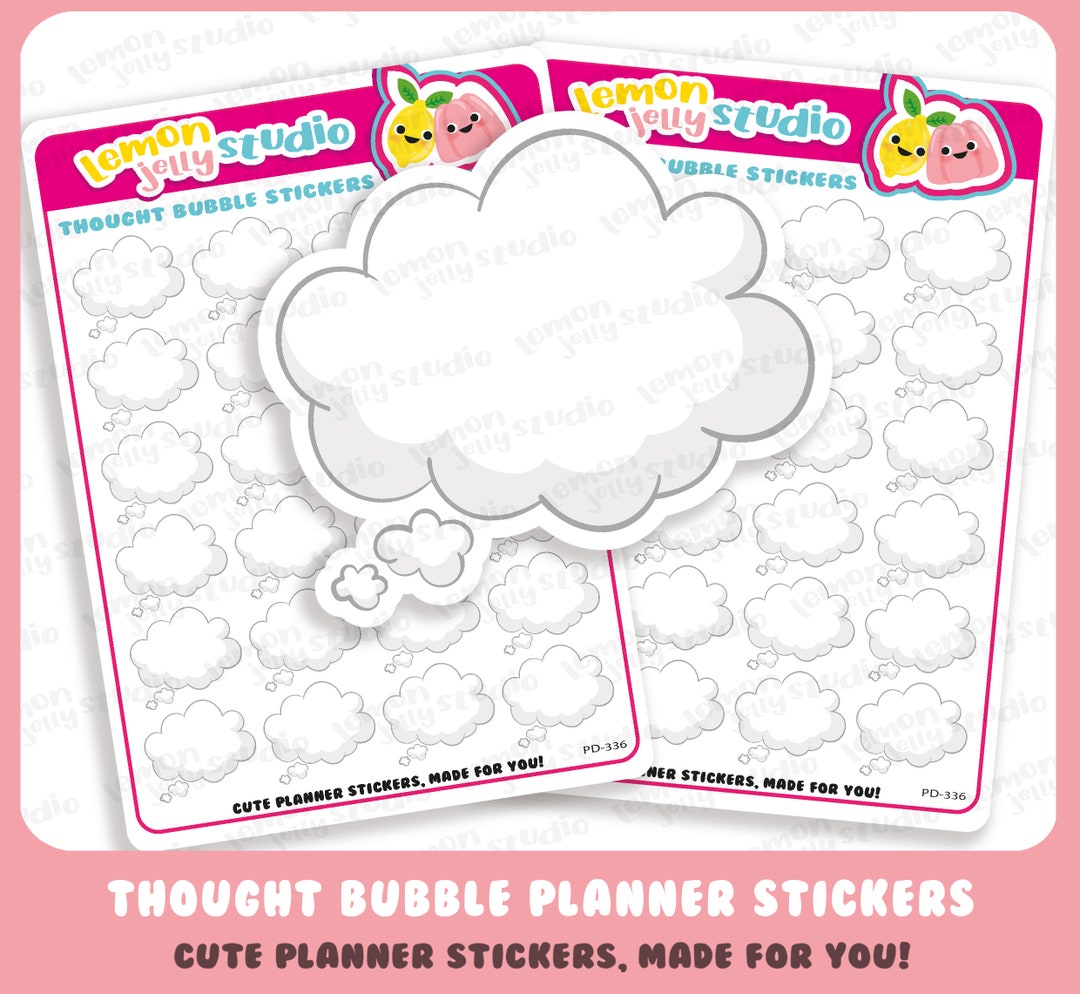 24 Cute Thought Bubble/ideas Functional Planner Stickers - Etsy