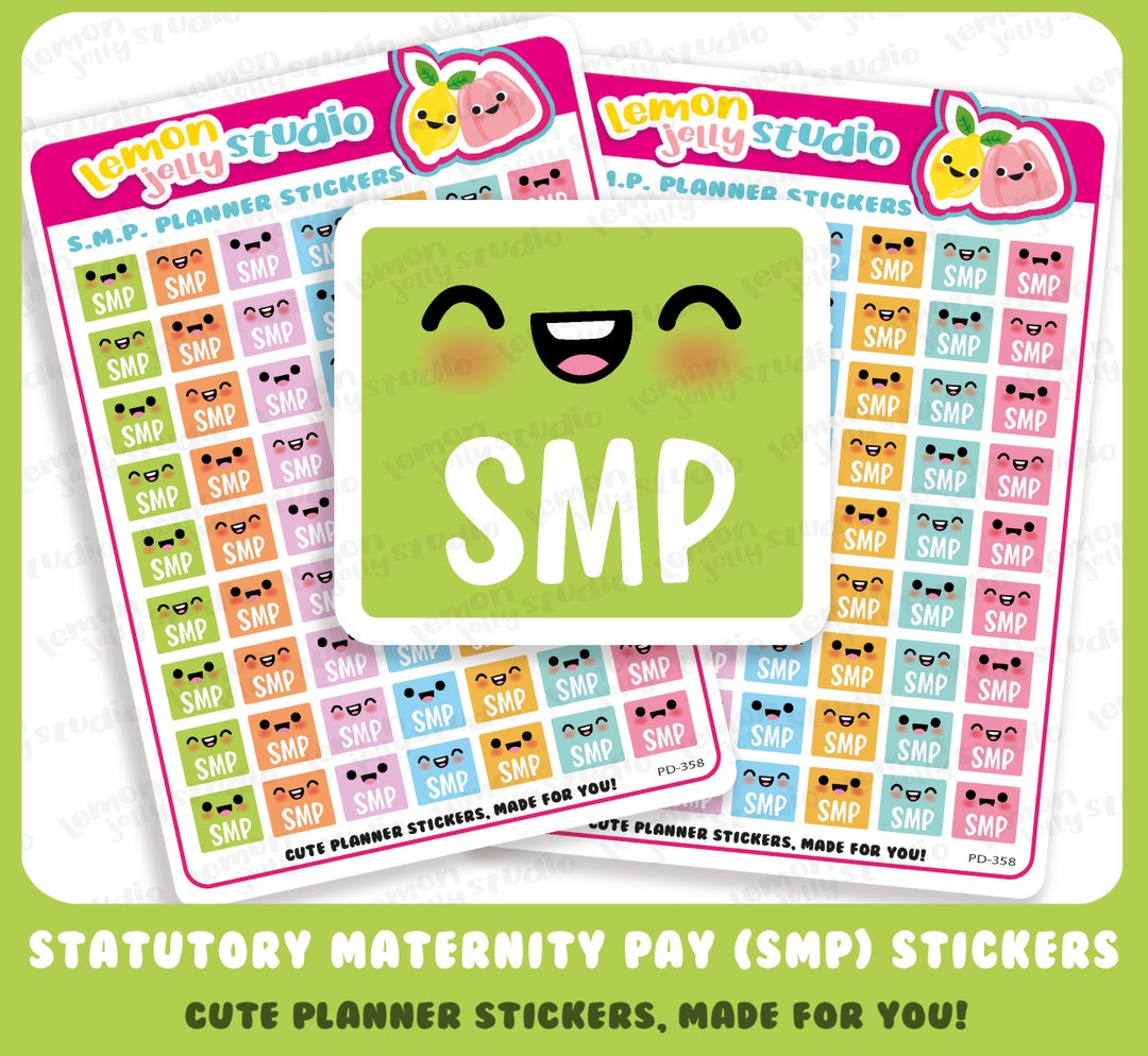 63 Cute S.m.p./statutory Maternity Pay/planner Stickers - Etsy