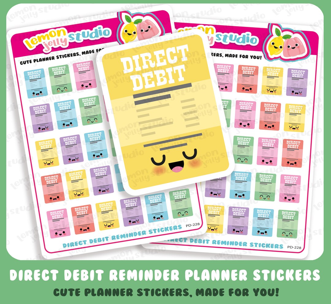 30 Cute Direct Debit/reminder/pay Bill Planner Stickers - Etsy