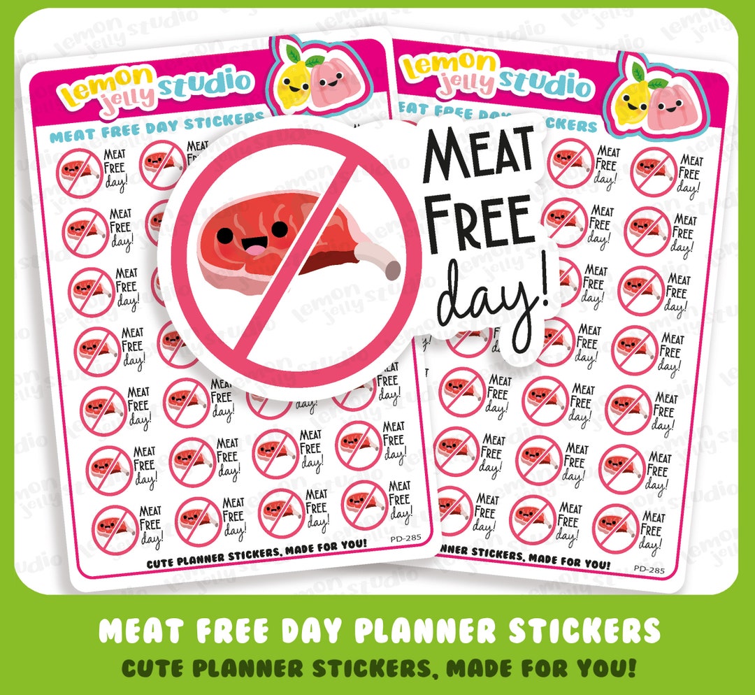 28 Cute Meat Free Day Planner Stickers - Etsy