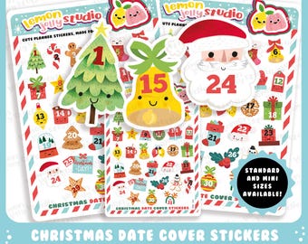 31 Cute Christmas Snowglobe Countdown/date Cover Planner Stickers - Etsy