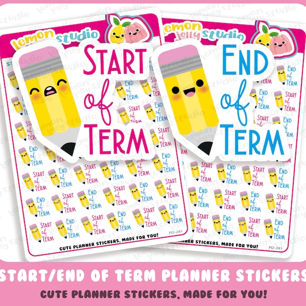Term Planner Stickers - Etsy UK