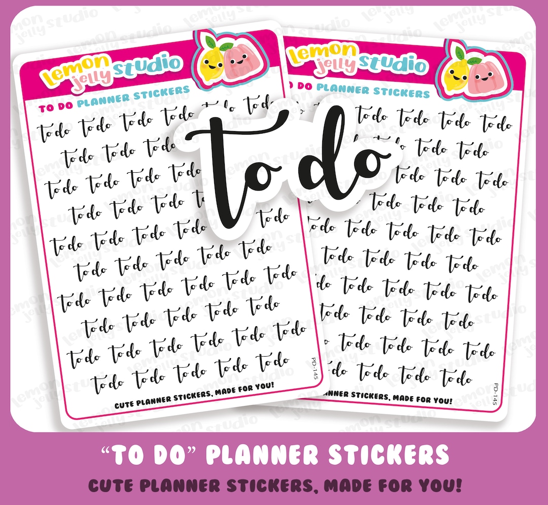 55 "to Do" Words Diary/calendar/planner Stickers - Etsy