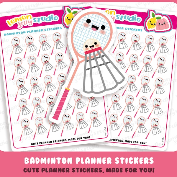Badminton Stickers - Etsy