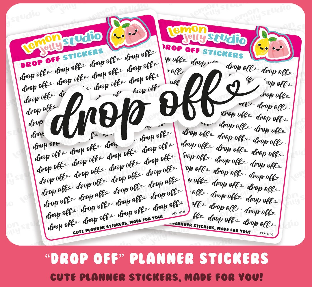 56 "drop Off" Words Diary/calendar/planner Stickers - Etsy