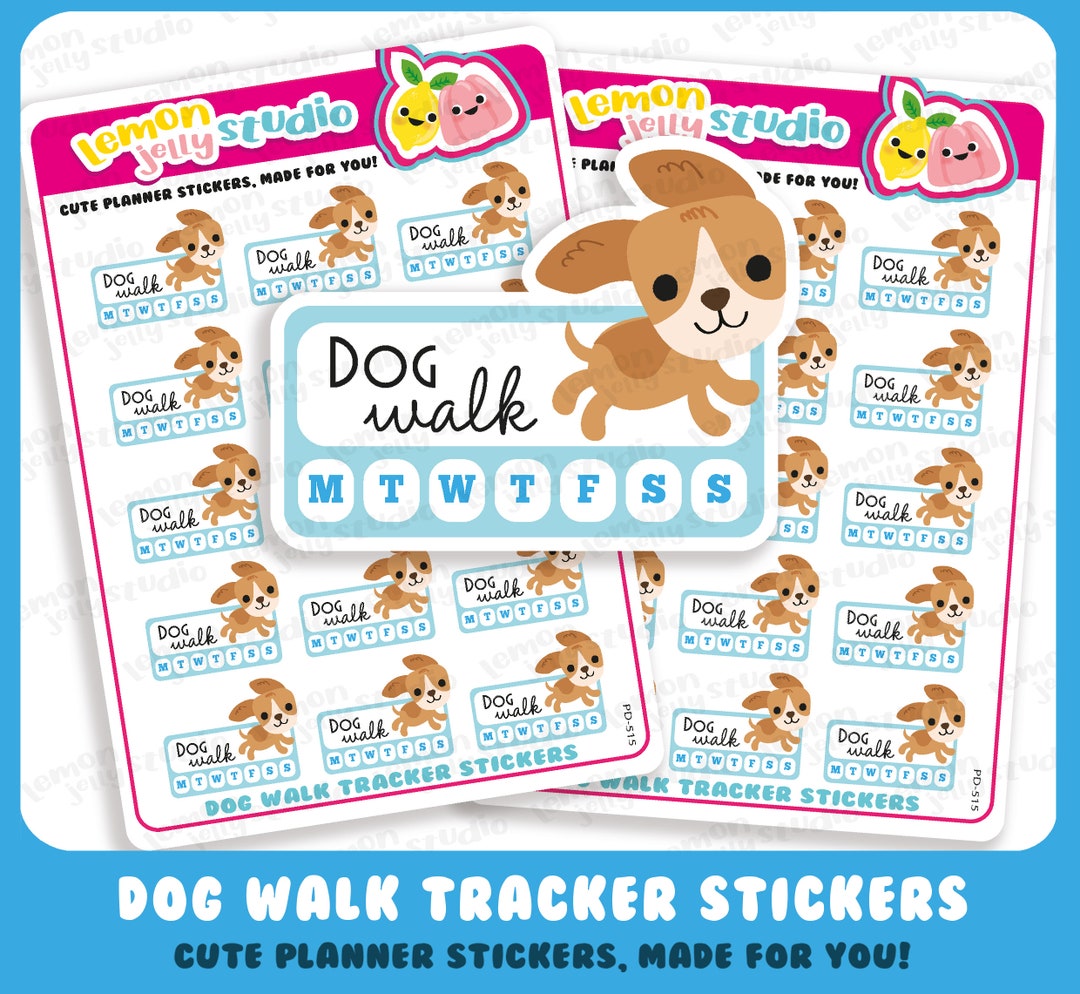 15 Cute Dog Walk/walkies Tracker Planner Stickers - Etsy