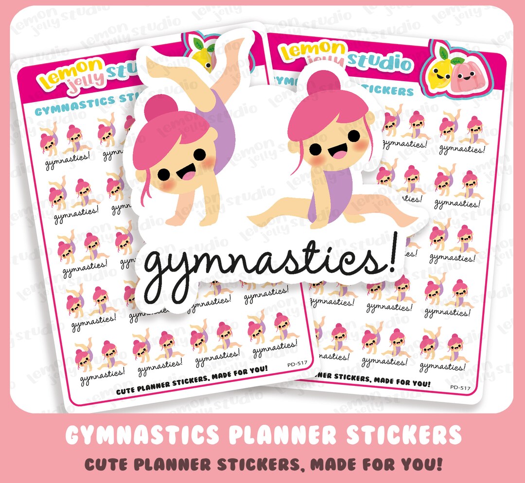 20 Cute Gymnastics/fitness/workout/exercise Planner Stickers - Etsy