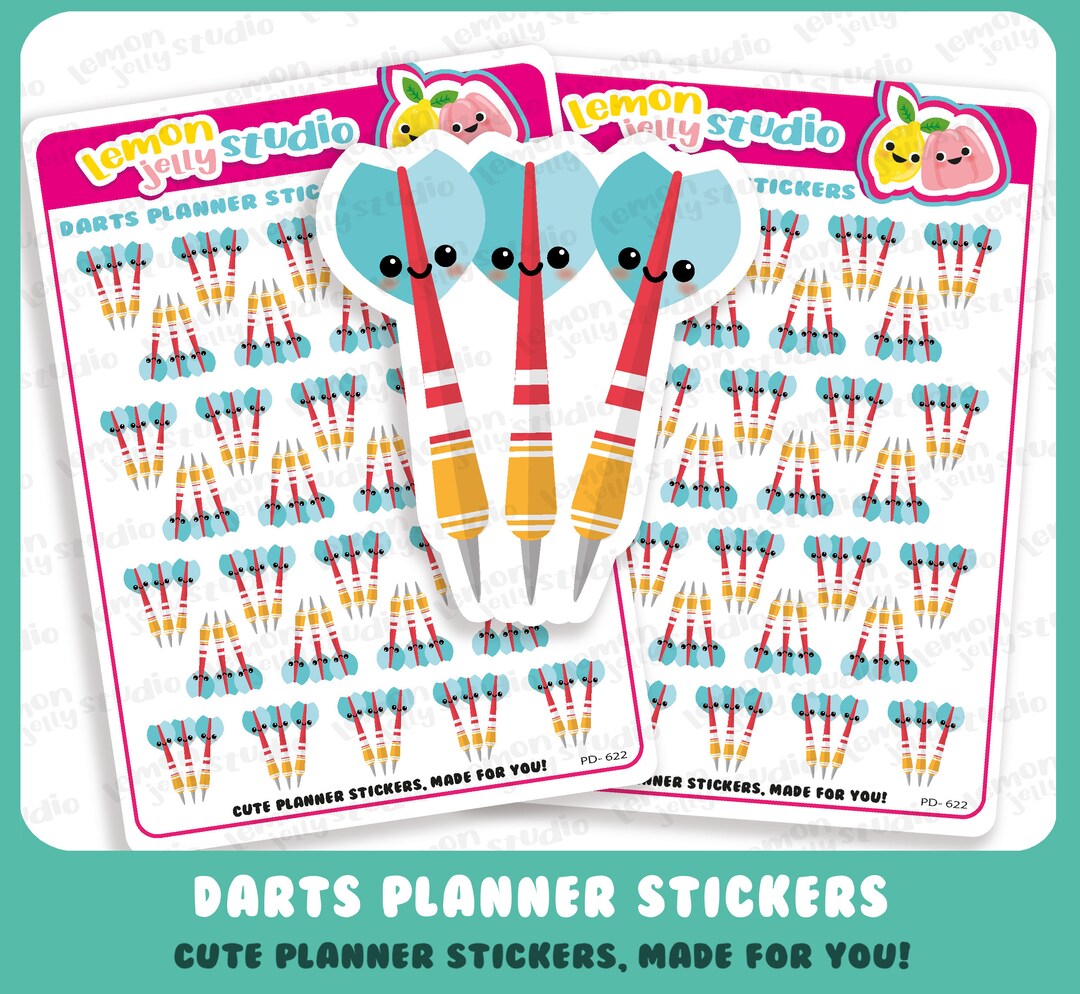 32 Cute Darts/sport Planner Stickers - Etsy