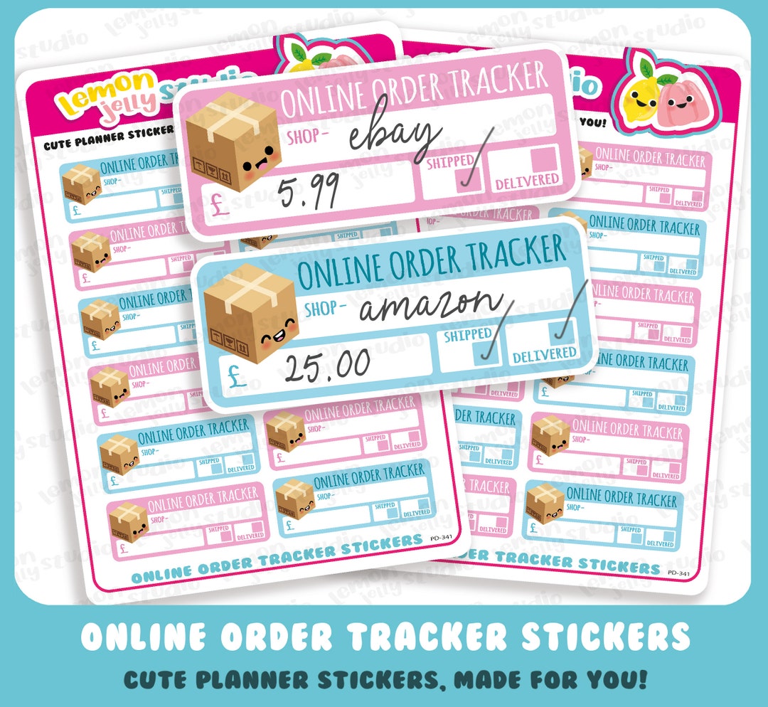 12 Cute Online Order Tracker Planner Stickers - Etsy