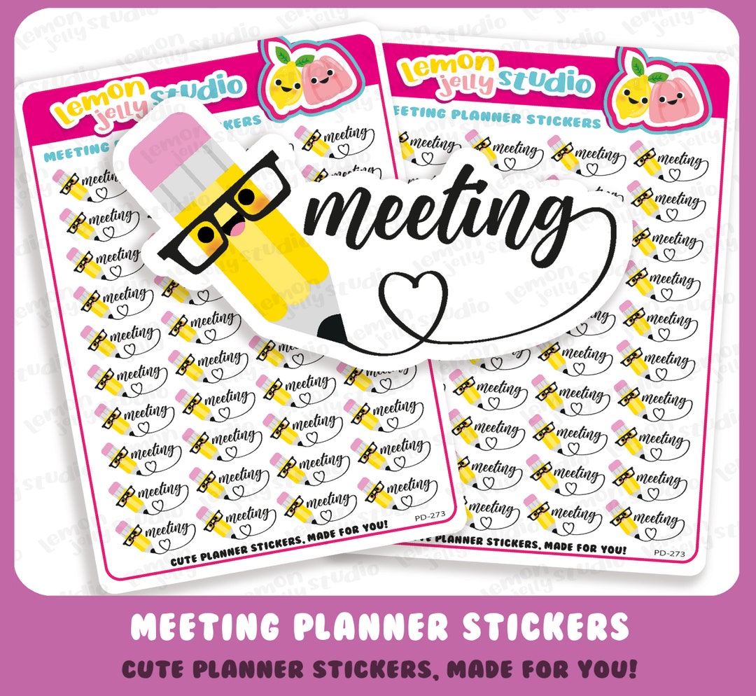 40 Cute Meeting Reminder Planner Stickers - Etsy