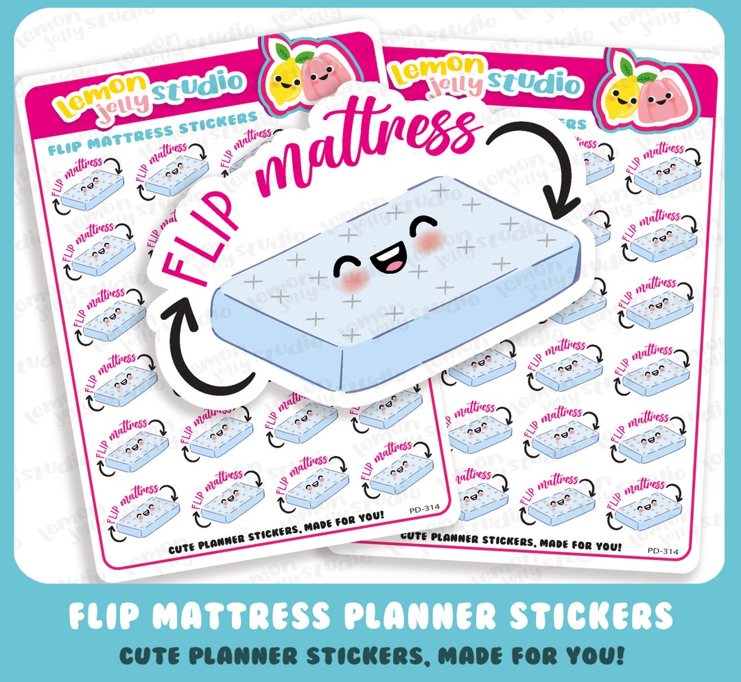 24 Cute Flip Mattress/bed Planner Stickers - Etsy