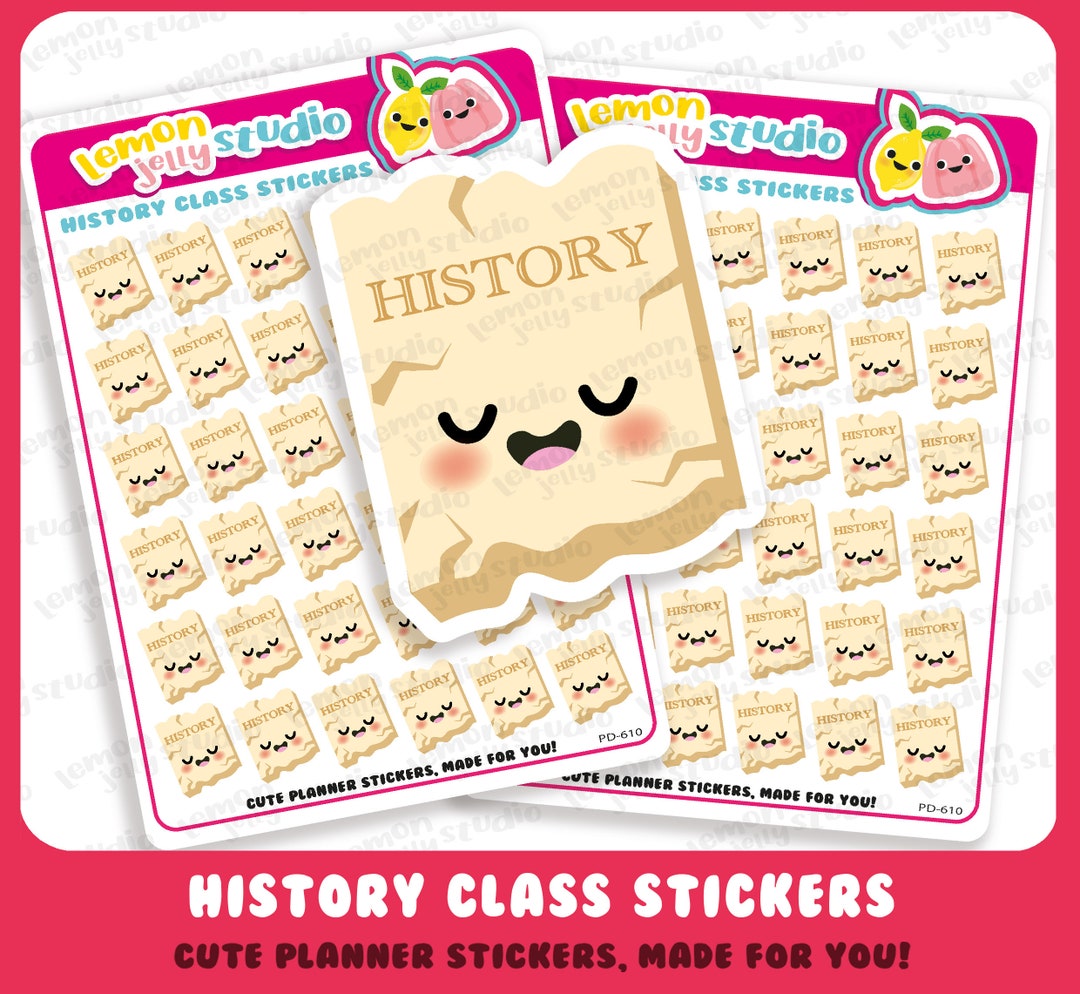 36 Cute History Class/subject/school Planner Stickers - Etsy