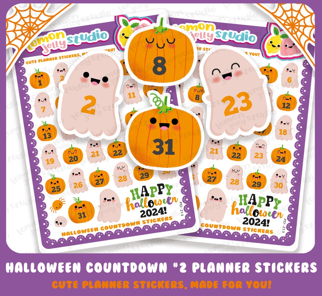 35 Cute Pumpkin and Ghosts Date Cover/halloween Countdown Planner ...