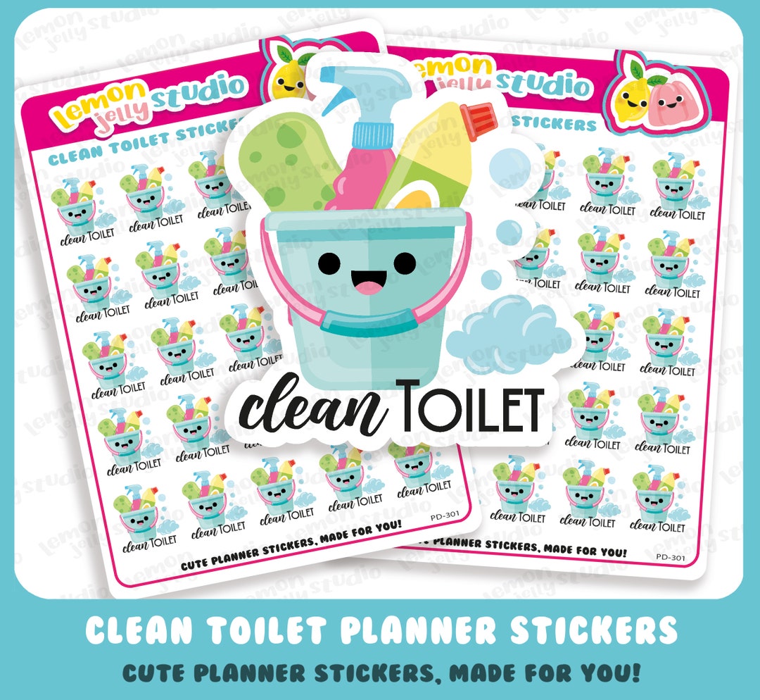 25 Cute Clean Toilet/chores/housework Planner Stickers - Etsy
