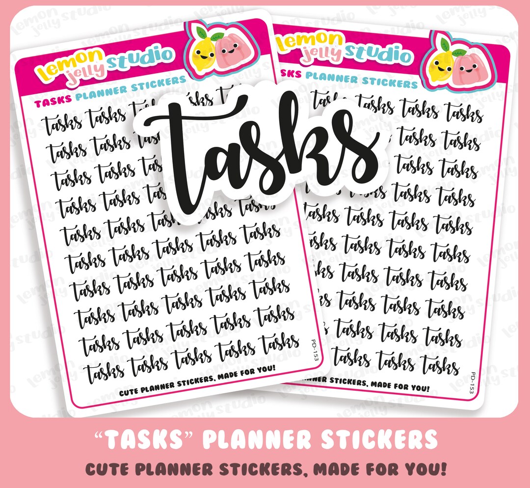 50 "tasks" Words Diary/calendar/planner Stickers - Etsy