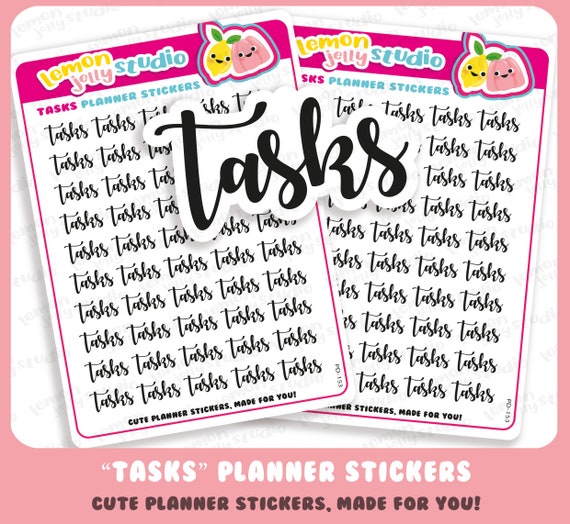 50 tasks Words Diary/calendar/planner Stickers - Etsy