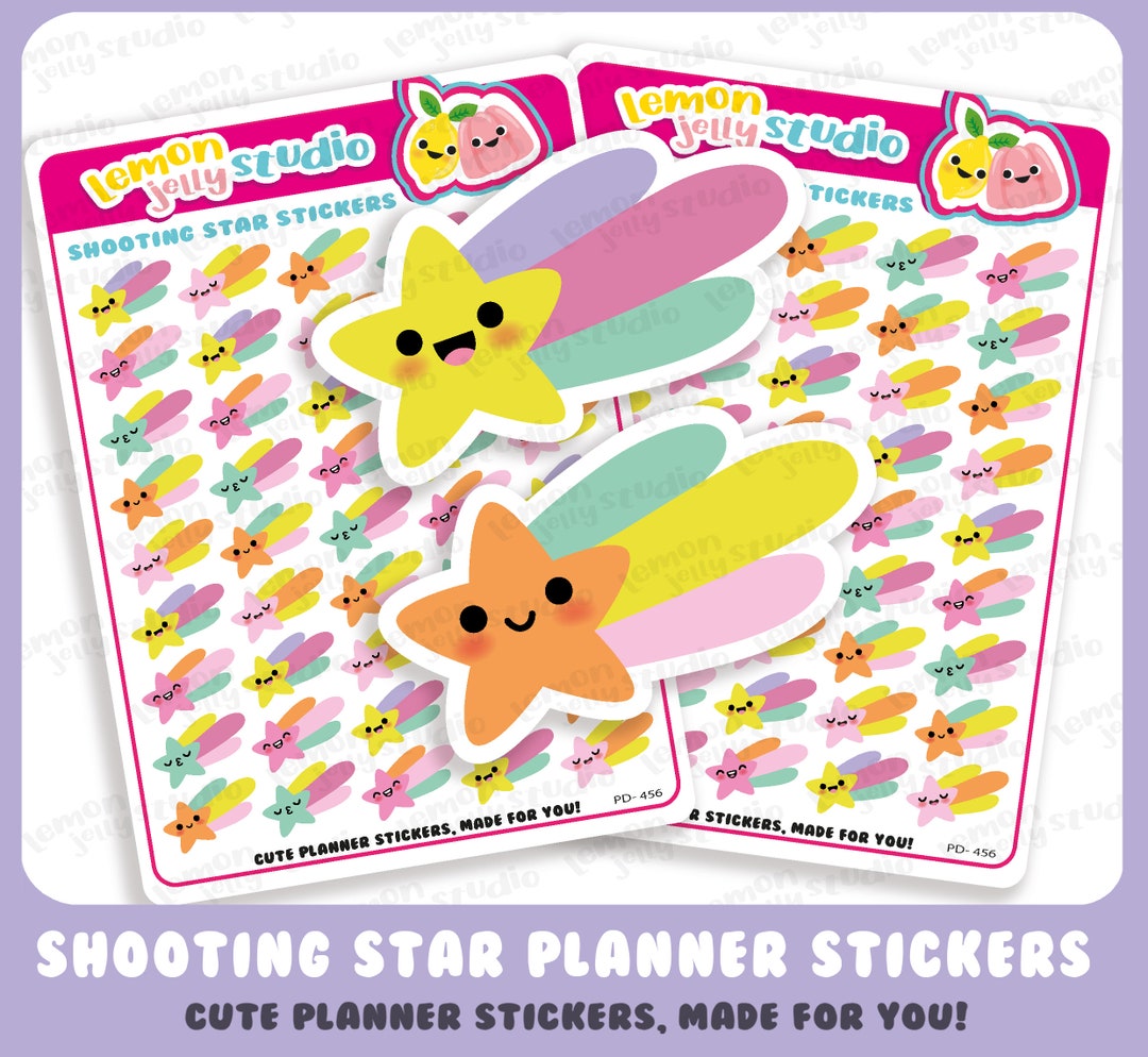 45 Cute Shooting Star/reward Planner Stickers - Etsy