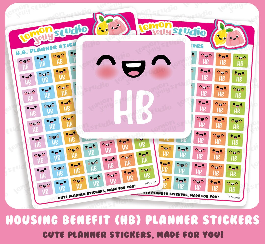 63 Cute H.b./housing Benefit/planner Stickers - Etsy