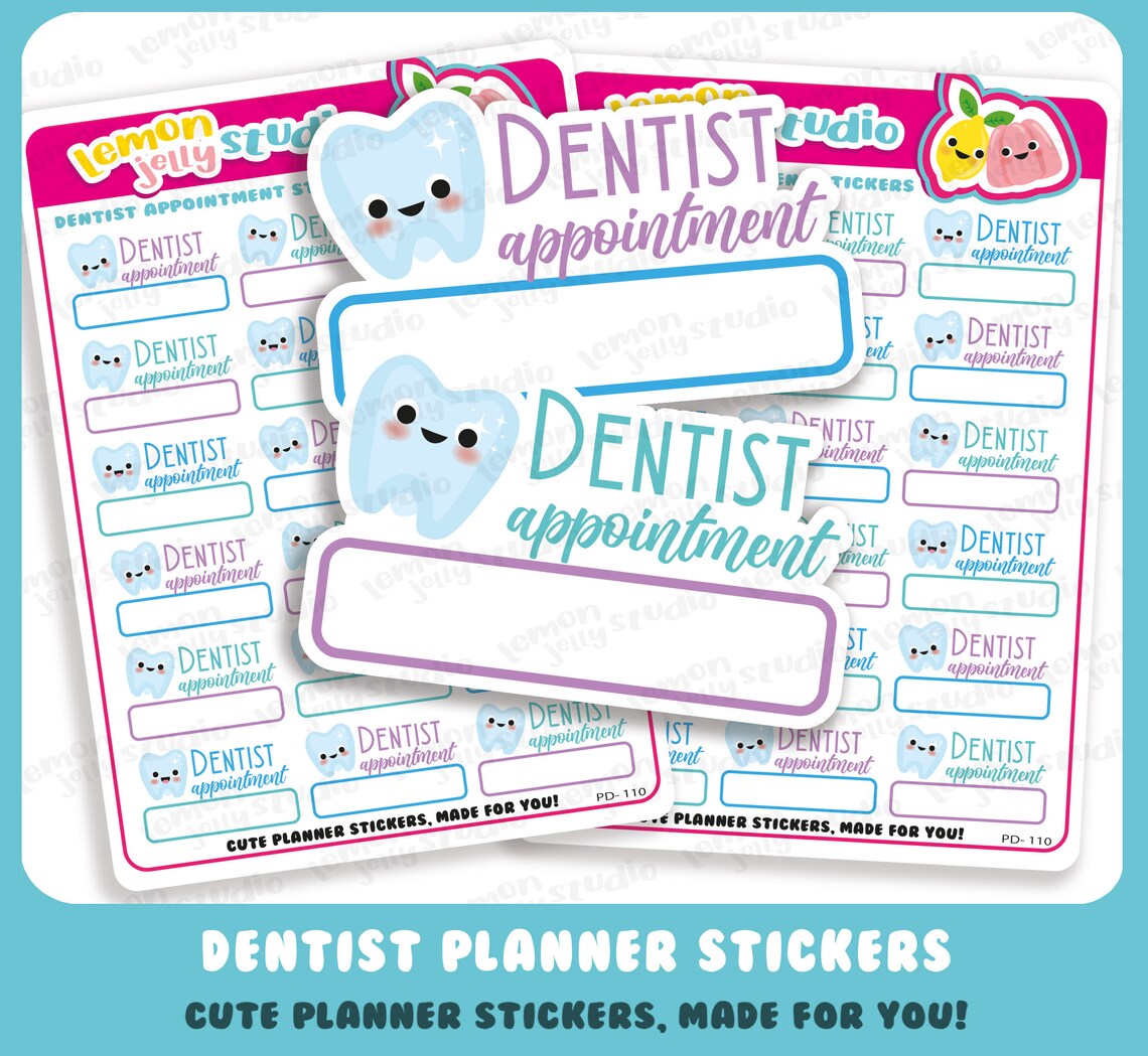 18 Cute Dentist Planner Stickers - Etsy