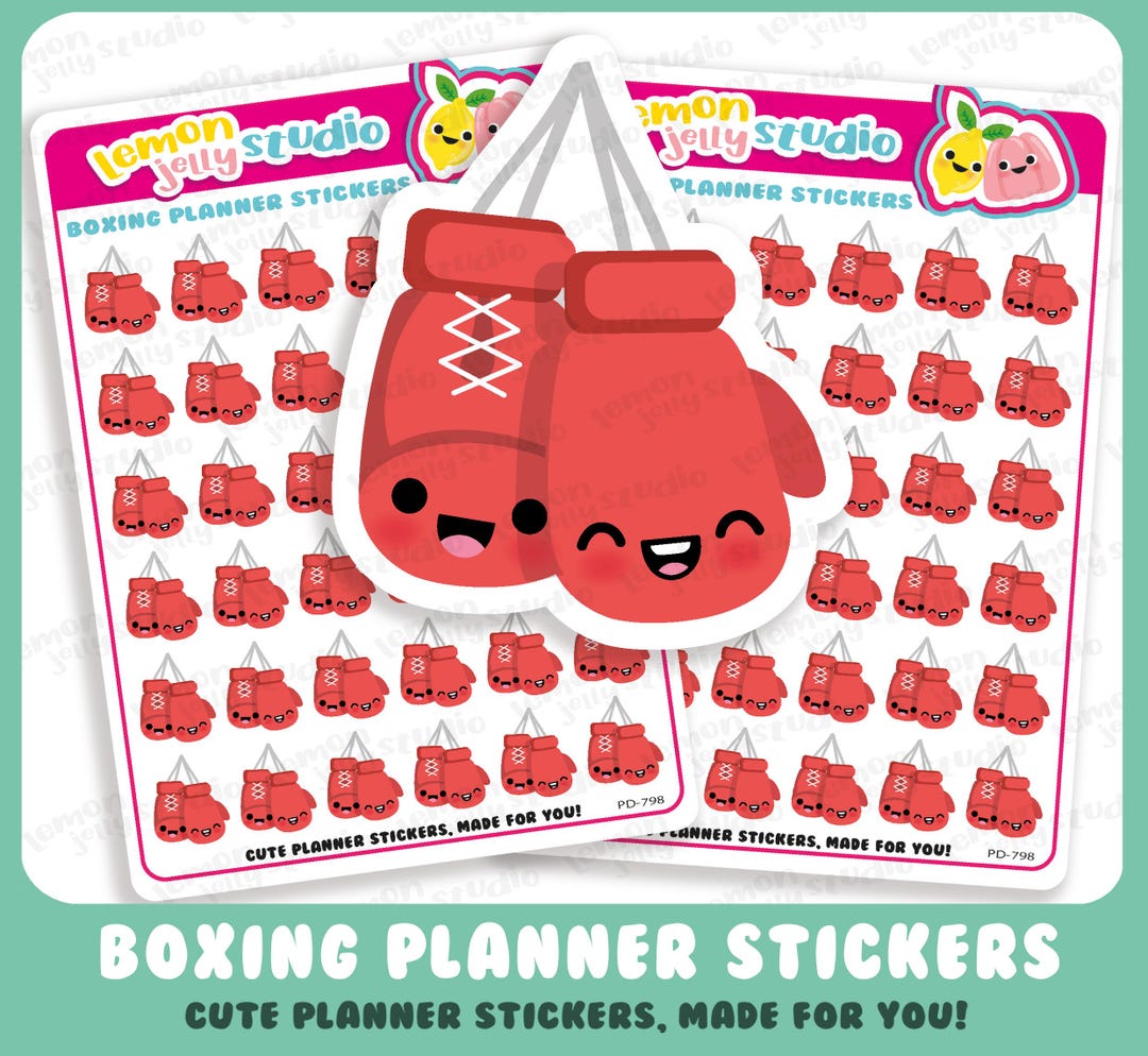 36 Cute Boxing Planner Stickers - Etsy