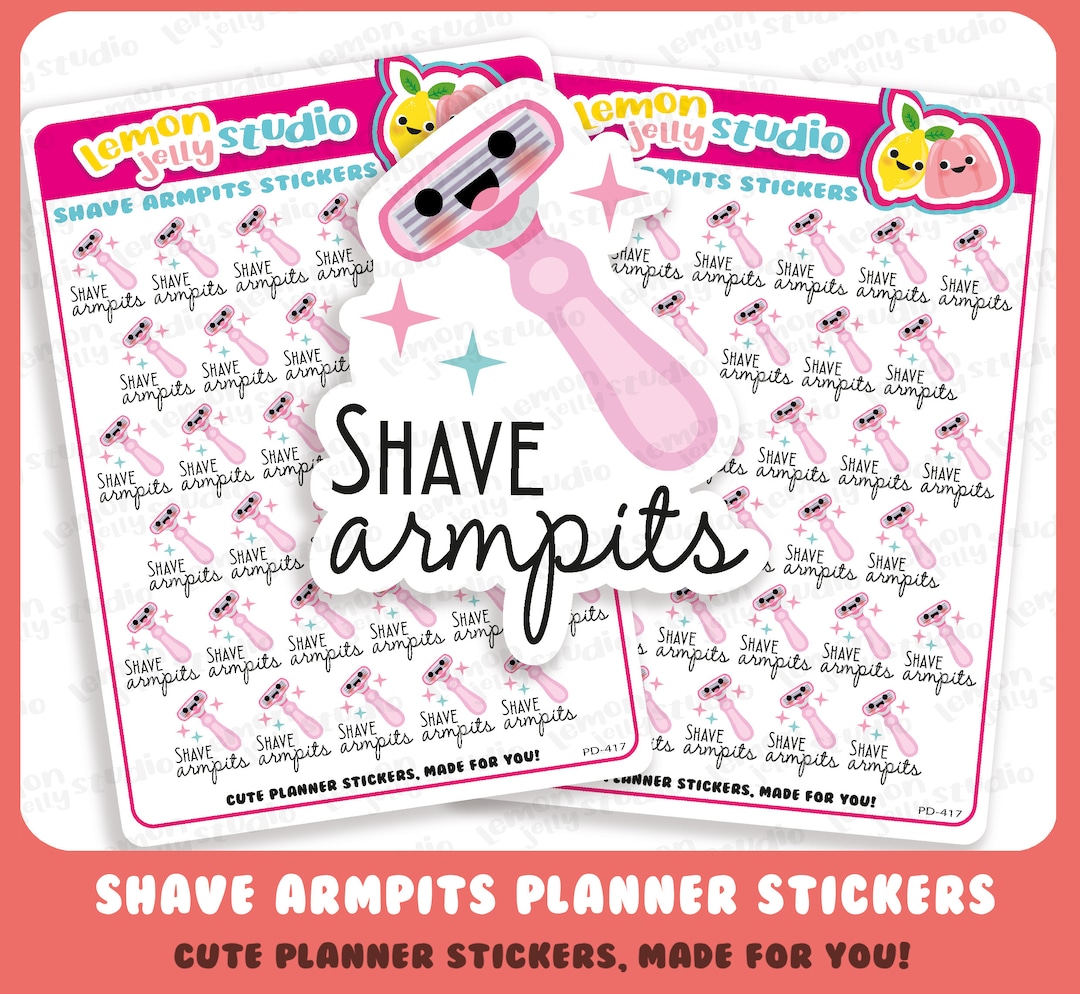 33 Cute Shave Armpits/reminder Planner Stickers - Etsy