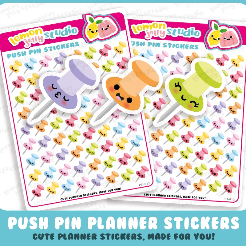 Thumb Tack Stickers - Etsy