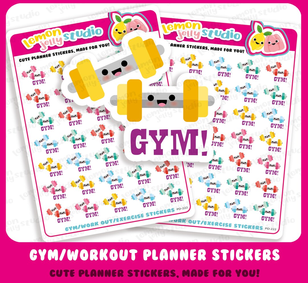 35 Cute Gym/exercise/workout/training Planner Stickers - Etsy