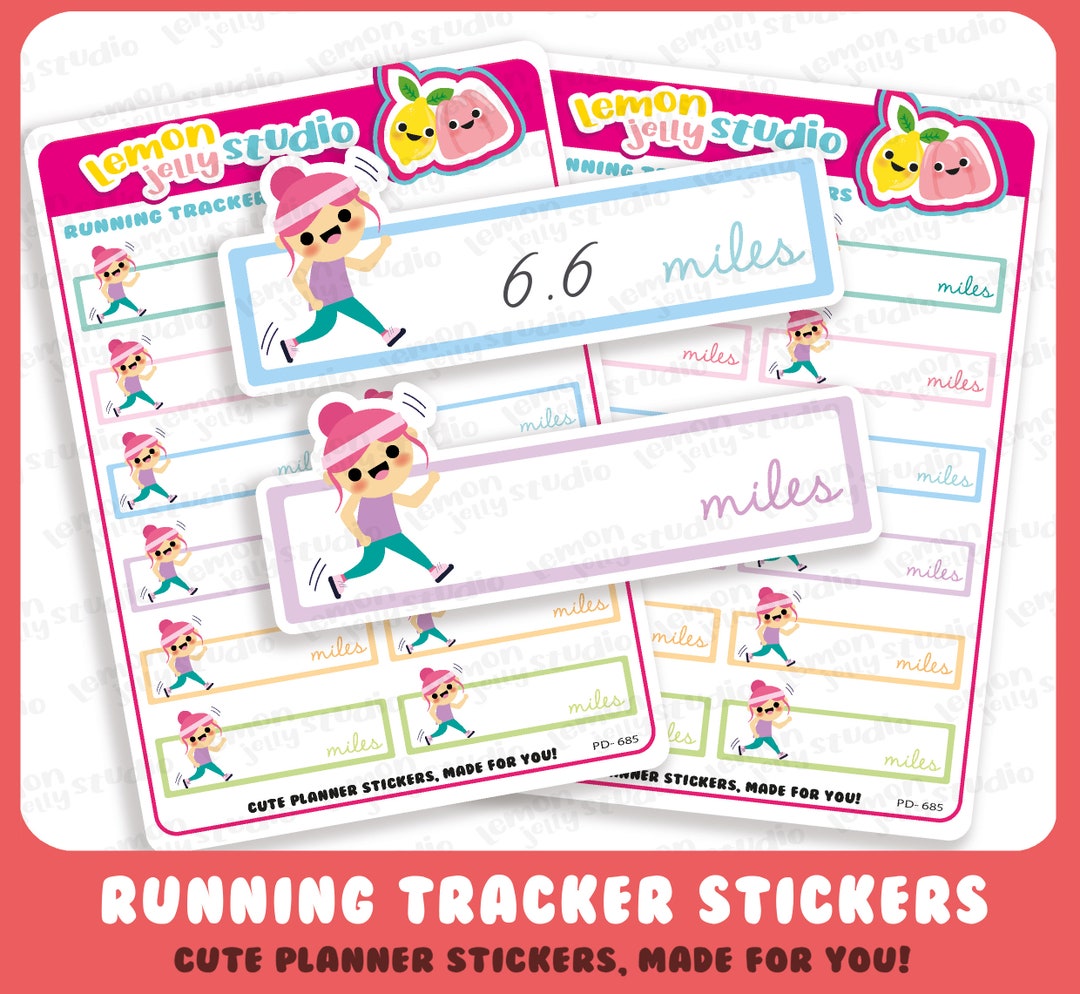 12 Cute Running Tracker Training/exercise/jogging Planner Stickers - Etsy