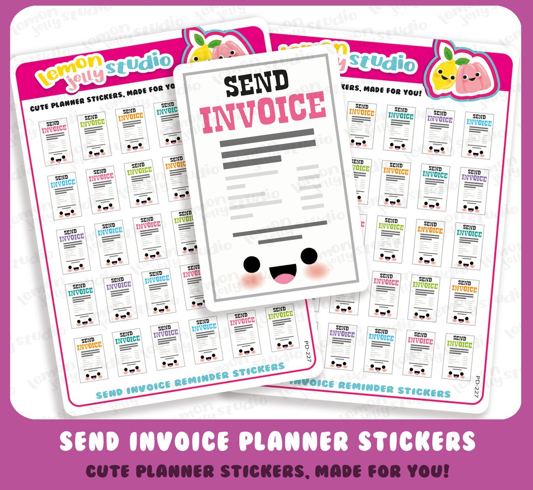 30 Cute Send Invoice/payment/reminder Planner Stickers - Etsy 30 Cute Send Invoice/payment/reminder Planner Stickers - Etsy