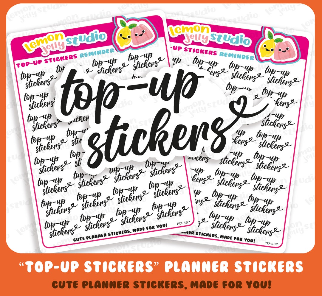32 "top-up Stickers" Words Diary/calendar/planner Stickers - Etsy