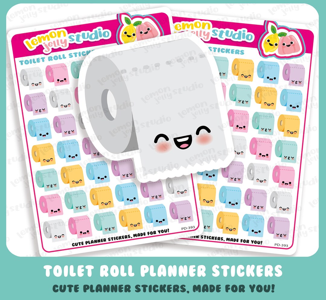 42 Cute Toilet Roll/chores/housework Planner Stickers - Etsy