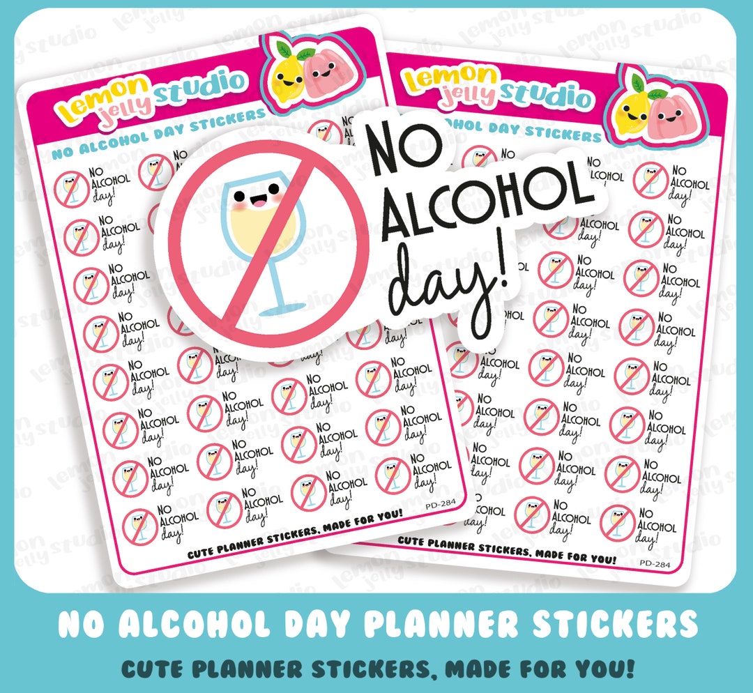 32 Cute No Alcohol Day Planner Stickers - Etsy