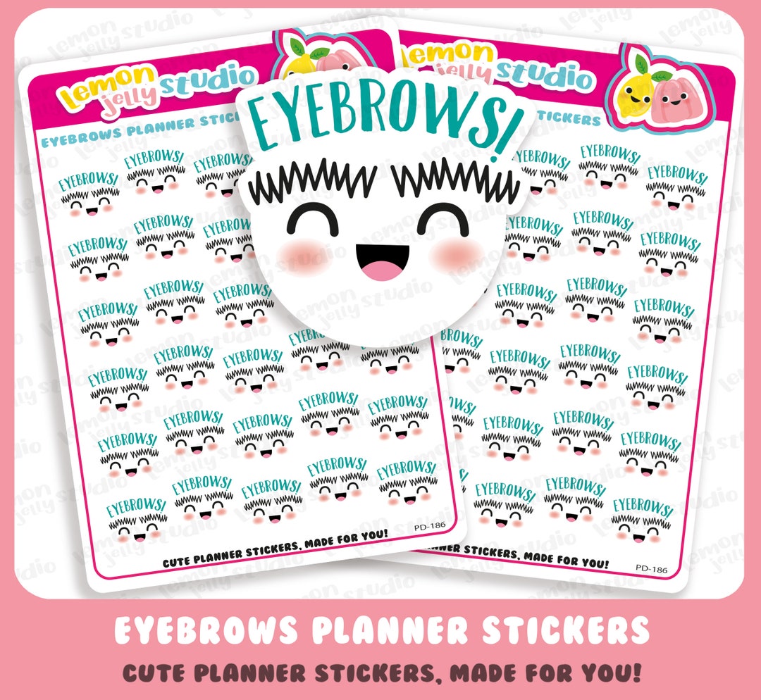 30 Cute Eyebrows/beauty/appointment Planner Stickers - Etsy
