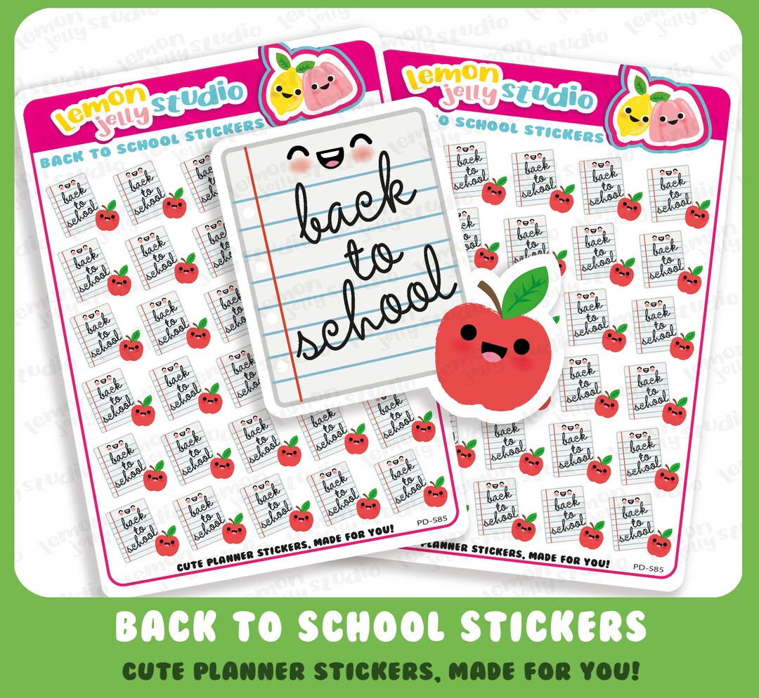 30 Cute Back to School Planner Stickers - Etsy