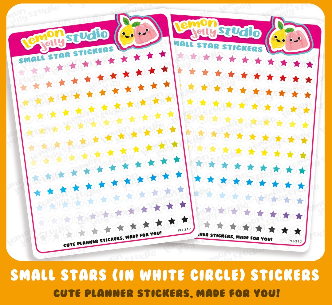 144 Cute Small Stars Functional Planner Stickers - Etsy