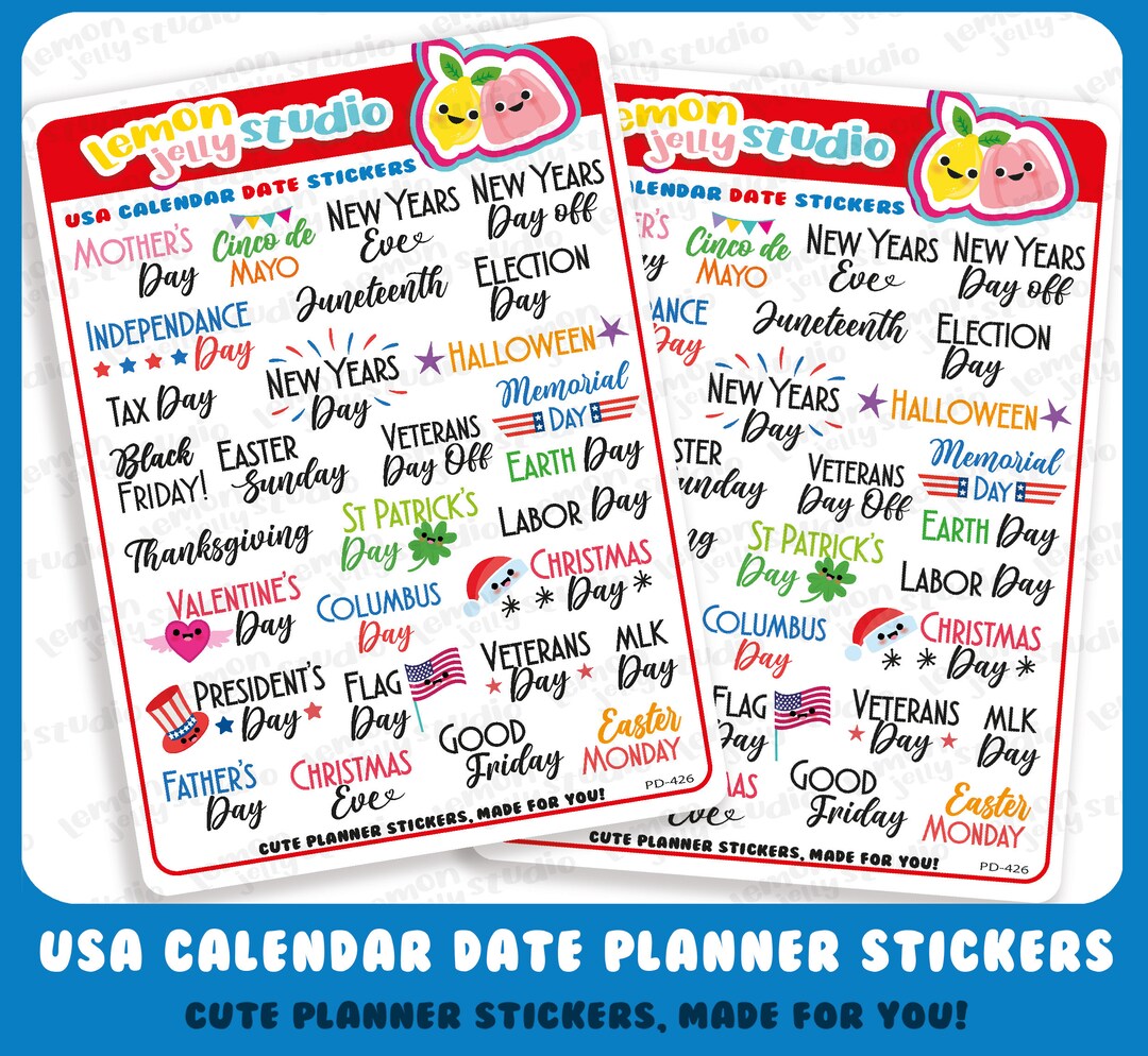 29 Cute USA Word Calendar Events/dates/holidays/calendar/bank Holidays ...
