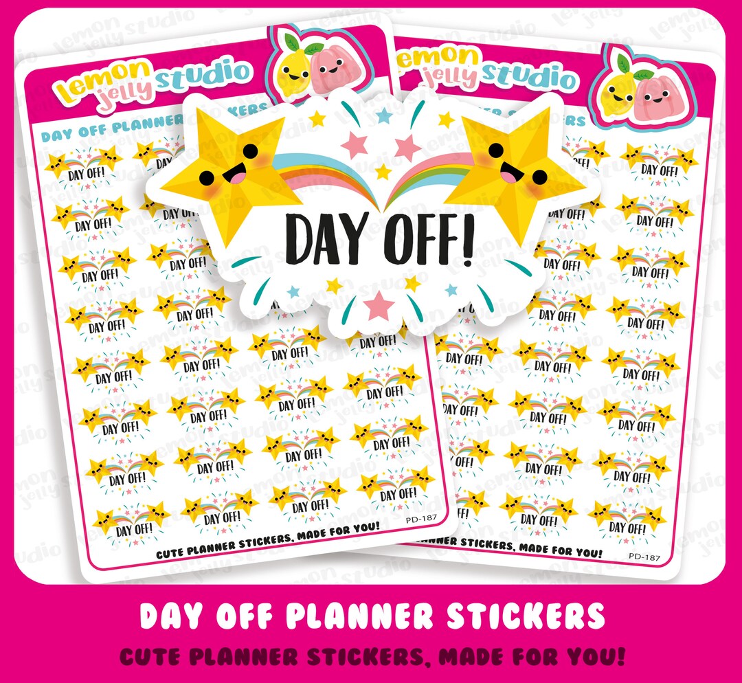 32 Cute Day off Planner Stickers - Etsy