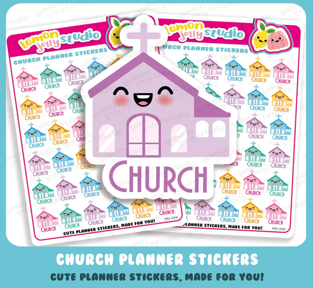 36 Cute Church Planner Stickers - Etsy