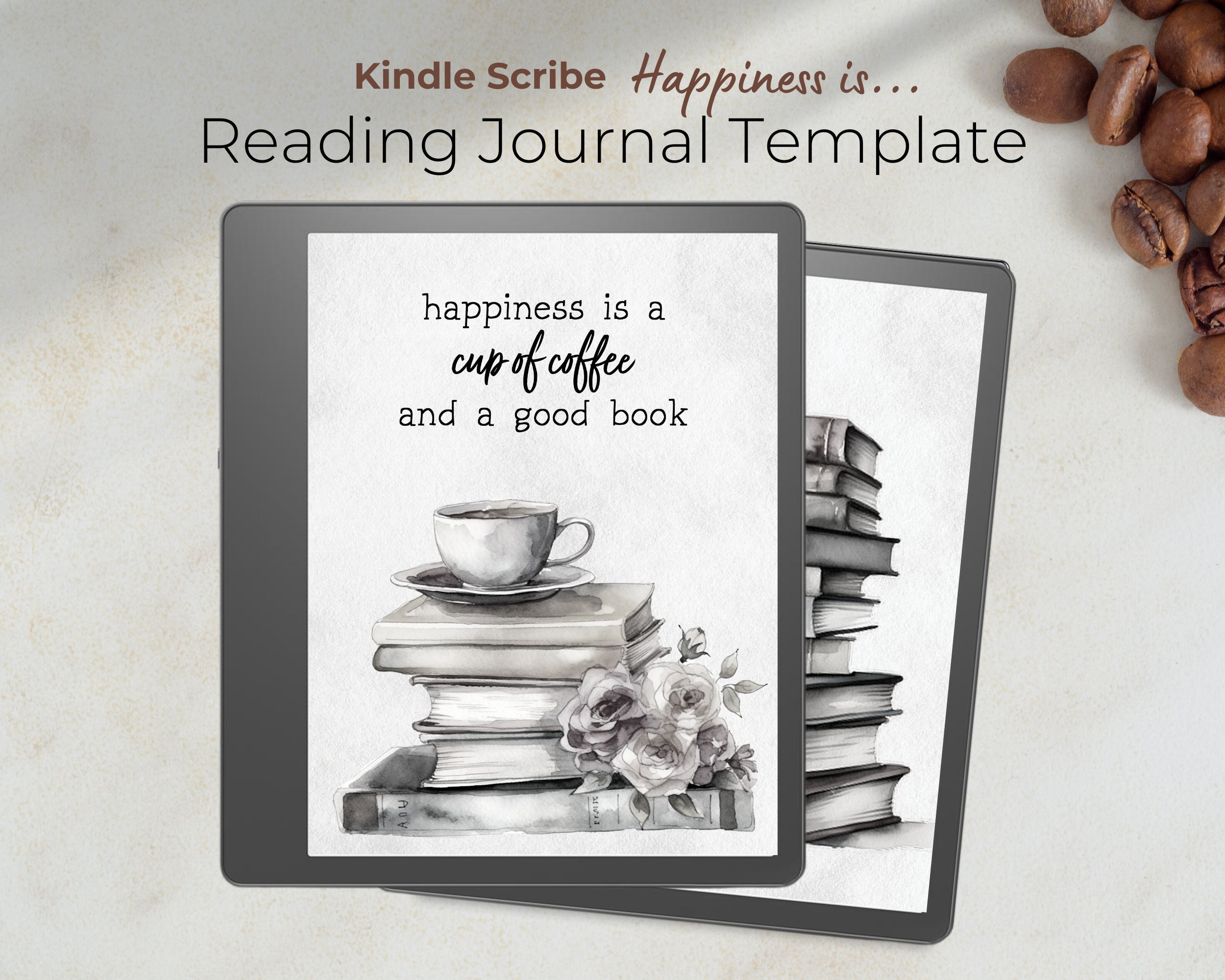 Kindle Scribe Reading Journal Happiness Book Tracker Scribe Book ...