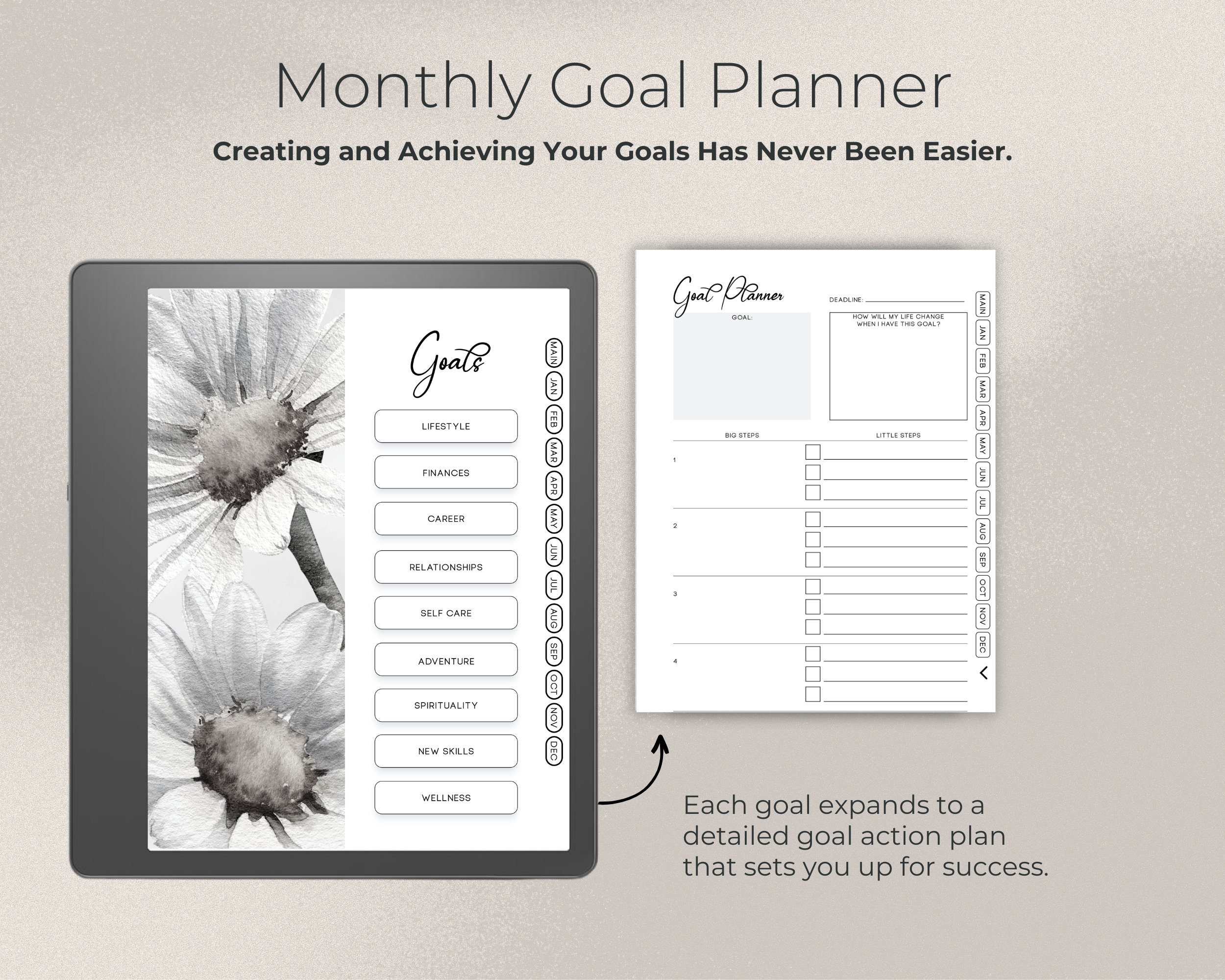 Kindle Scribe Planner Daisy Kindle Scribe Template Digital Planner ...