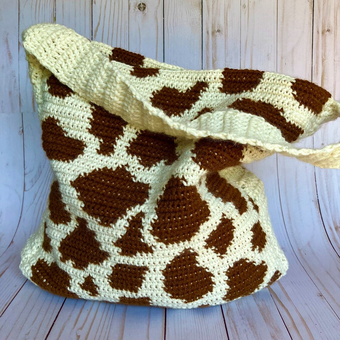 Cow Print Tote Bag Crochet Pattern - Etsy