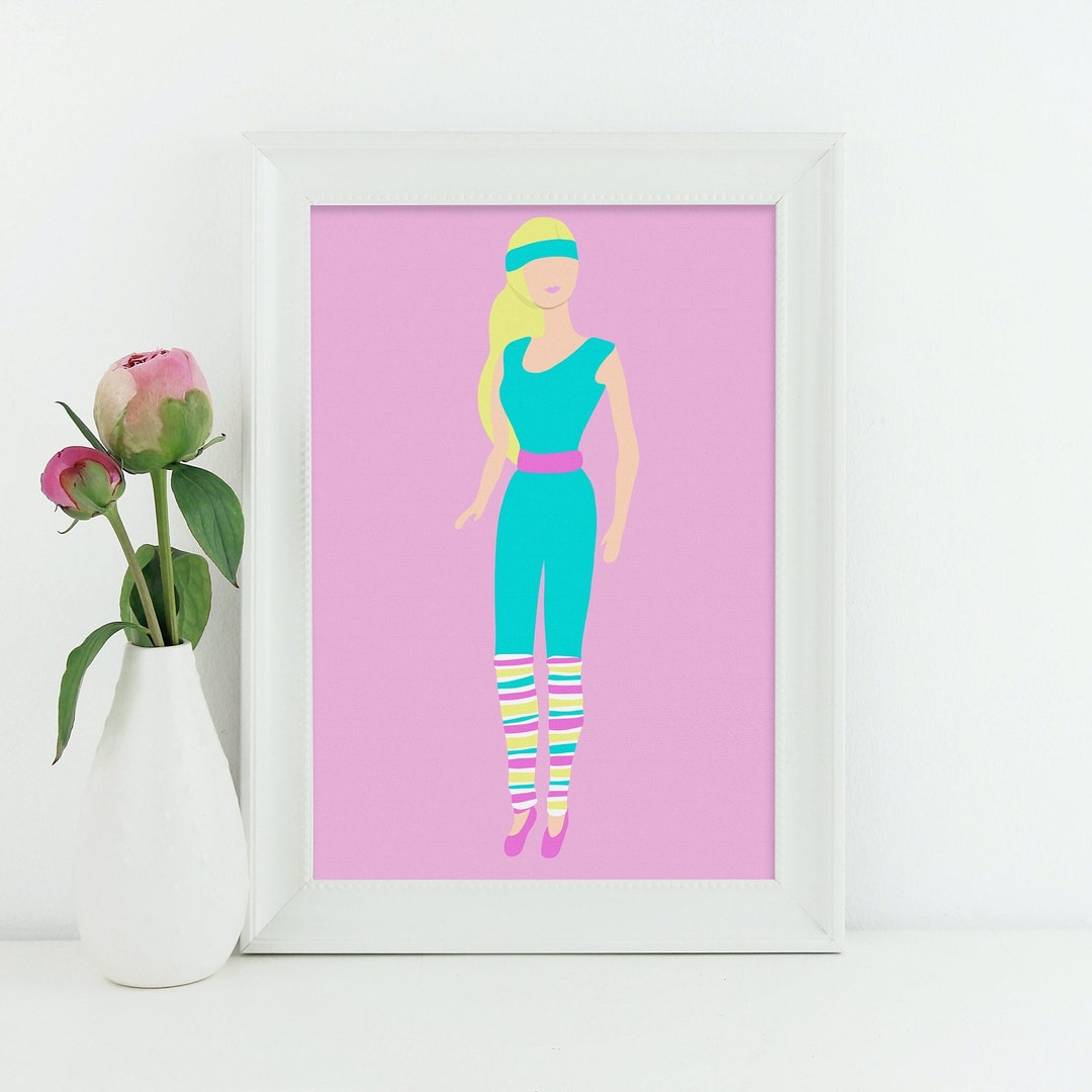 Aerobics Barbie Print - INSTANT DIGITAL DOWNLOAD - Etsy