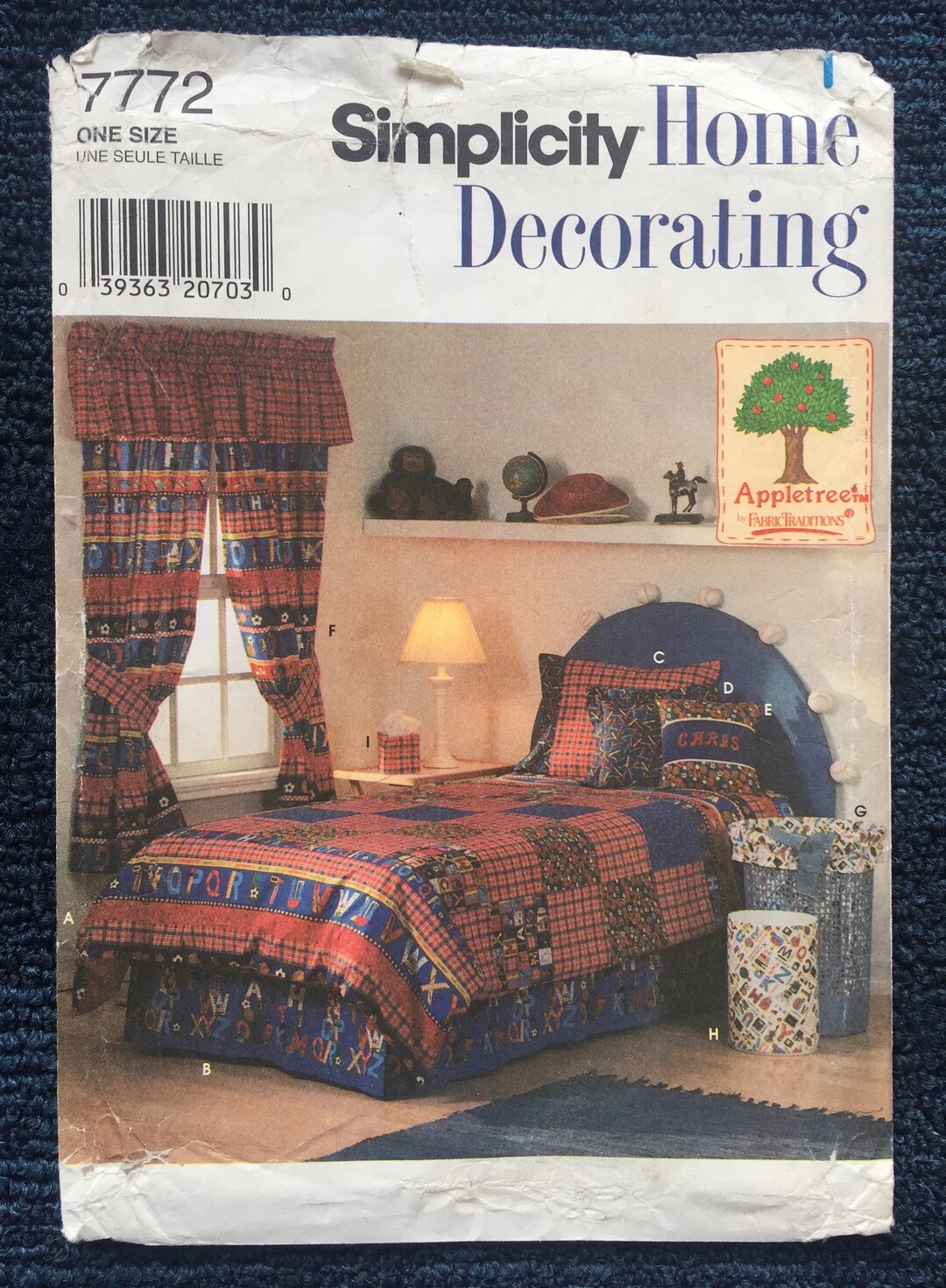 Home Decorating Sewing Pattern, Simplicity 7772, Twin Size Duvet Cover ...