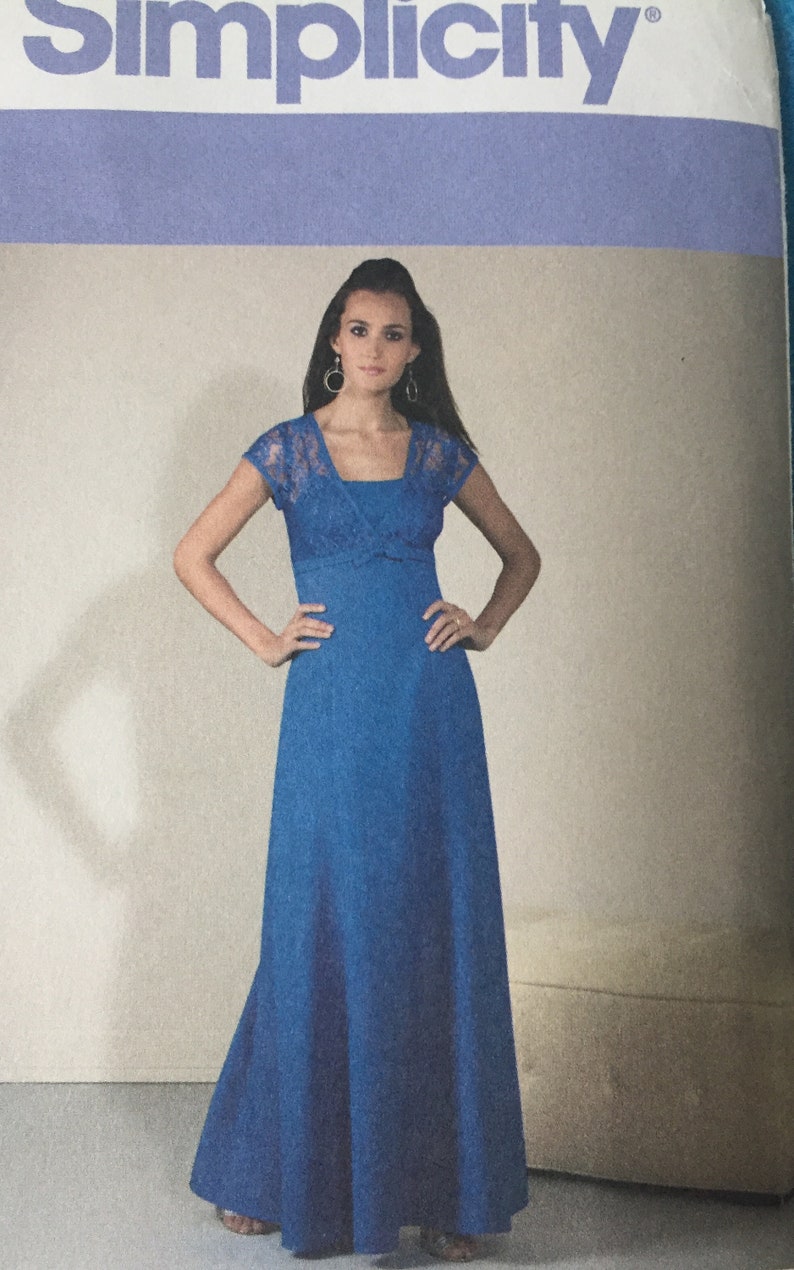 Formal Dress Sewing Pattern, Simplicity 2498, 6 Styles of Dress, Hem ...